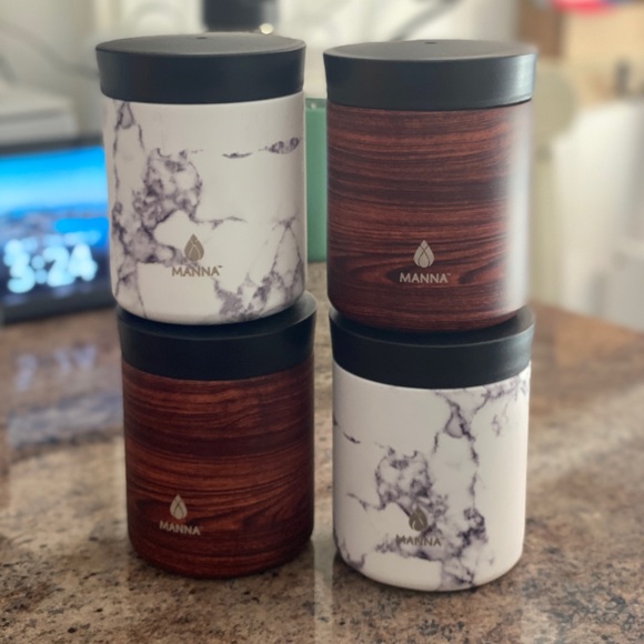 manna | Kitchen | Manna Wood And Marble Food Lunch Containers | Poshmark